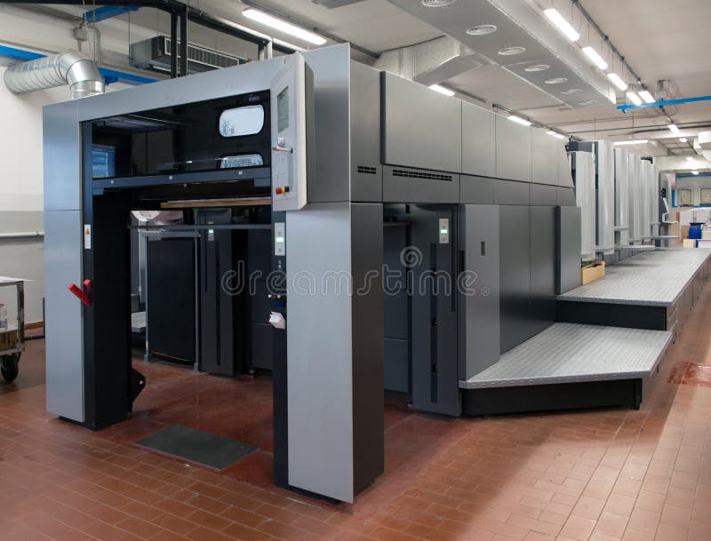 Press Printing - Offset Machine. Printing Technique Where the Inked ...