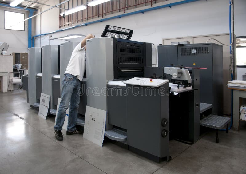 Offset printing machine stock image. Image of print, press - 810589