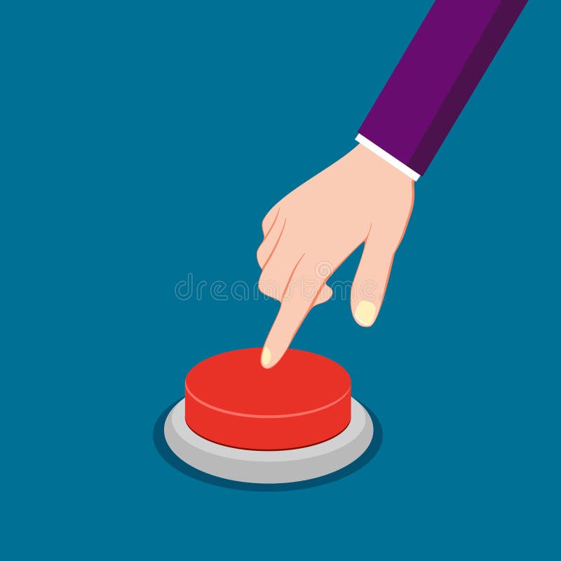 Press the Red Button. Start and Stop Concept Stock Vector ...