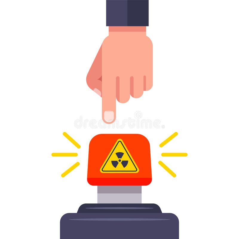 Press the Red Nuclear Button. Declaration of War Stock Vector ...