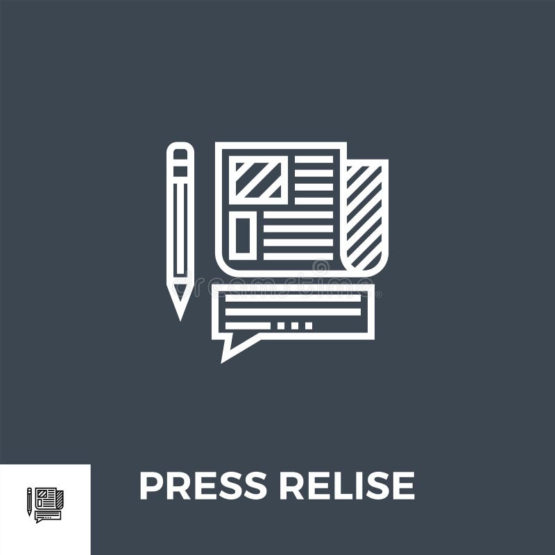 Press Release Line Icon stock vector. Illustration of release - 202869519