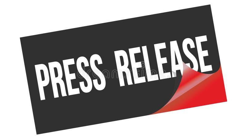 PRESS RELEASE Text on Black Red Sticker Stamp Stock Illustration ...