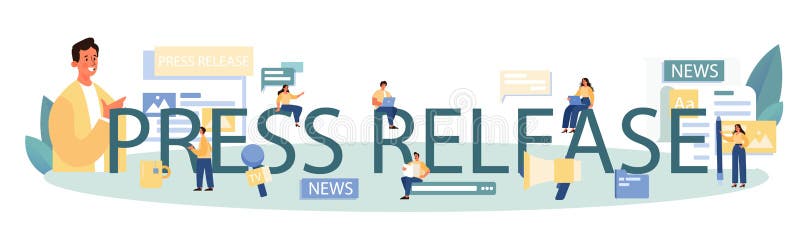 Press Release Typographic Header. Mass Media Publishing, daily News ...