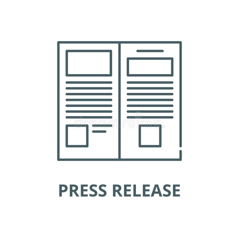 Press Release Vector Line Icon, Linear Concept, Outline Sign, Symbol ...