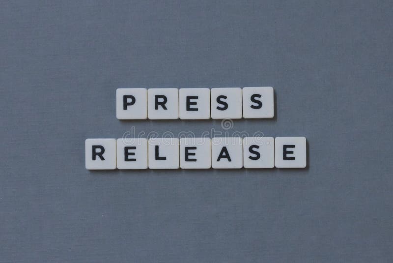 ' Press Release ' Word Made of Square Letter Word on Grey Background ... ' Press Release ' Word Made of Square Letter Word on Grey Background ...
