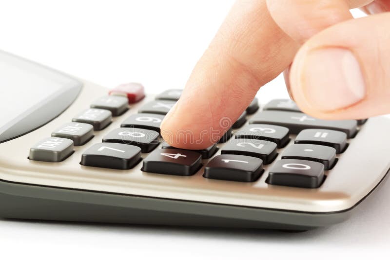 Hand Finger Press Accounting Services Key. 3D. Stock Photo - Image of ...
