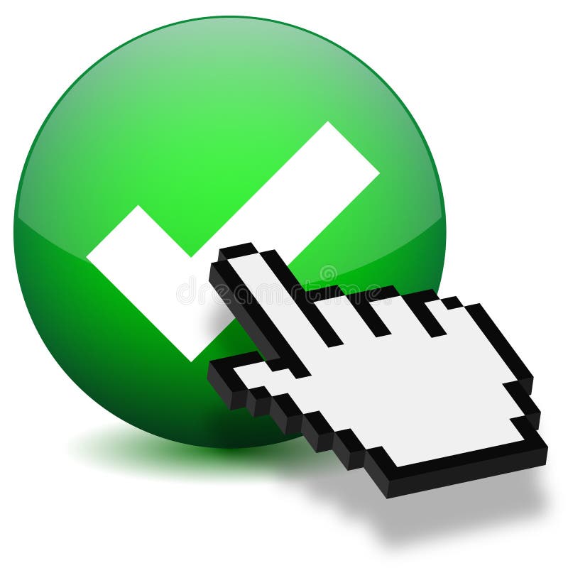 Press Right Button stock vector. Illustration of index - 42696660