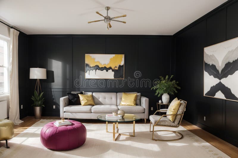 Showcasing Interior Design in Style Arty Abstract Stock Illustration ...