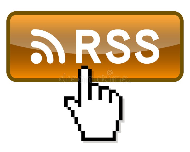 Press Rss feed button stock vector. Illustration of internet - 42644017