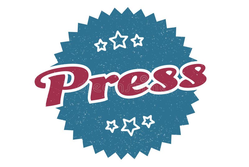 Press Sign. Press Vintage Retro Label Stock Vector - Illustration of ...