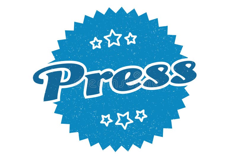 Press Sign. Press Vintage Retro Label Stock Vector - Illustration of ...