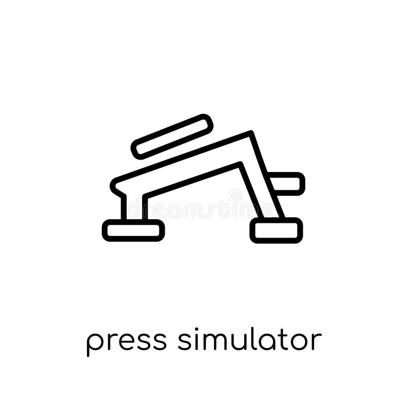 Machine Press Icon Vector Sign and Symbol Isolated on White Background ...