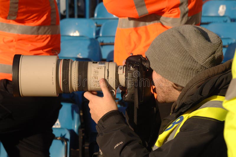 Press sports photographer editorial stock photo. Image of journalist ...