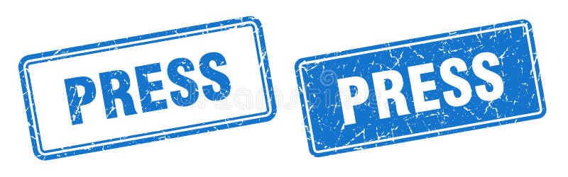Press Stamp Set. Press Square Grunge Sign Stock Vector - Illustration ...