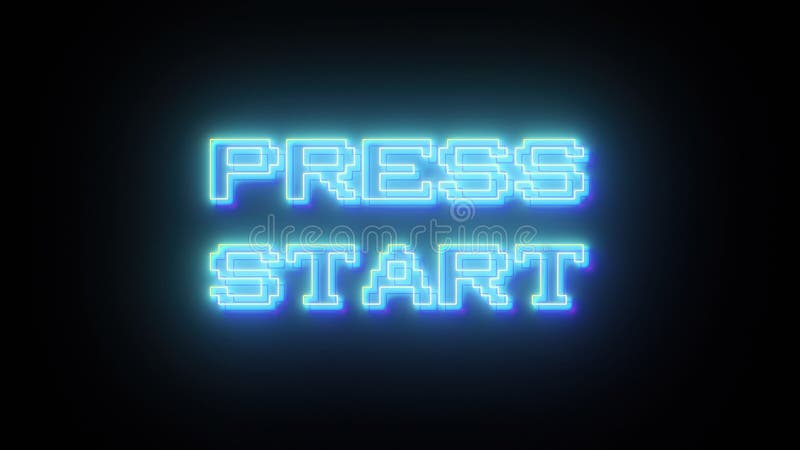 Press start text stock illustration. Illustration of interface - 303387358