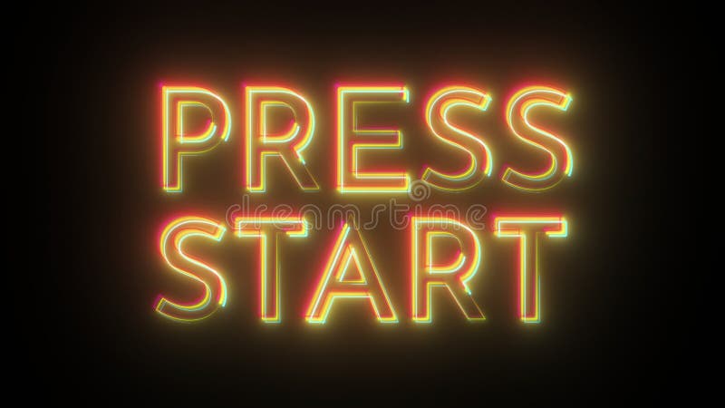 Press start text stock illustration. Illustration of press - 303387523