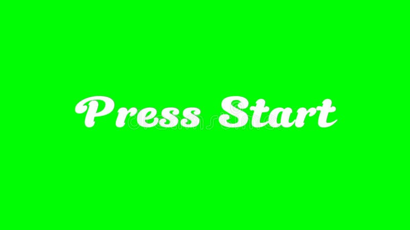 Press Start Text Green Screen Animated Video Stock Footage - Video of ...