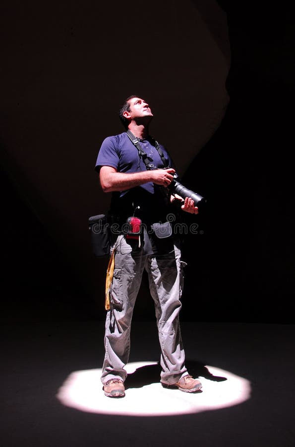 Professional Photojournalist Stock Photo - Image of identity, newspaper ...