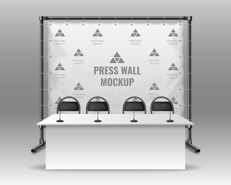 Press Wall Mockup stock vector. Illustration of wall - 256027791