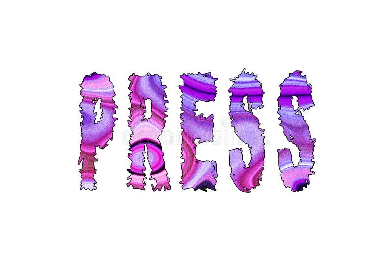 Press Word, Banner, Poster and Sticker Stock Illustration ...