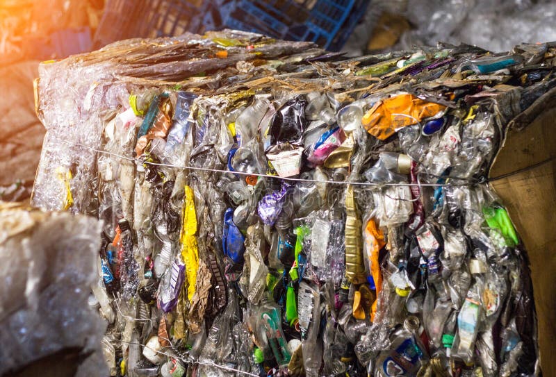 Pressed Garbage, Plastic Bottles, Close-up, Pressed Rubbish Stock Image ...