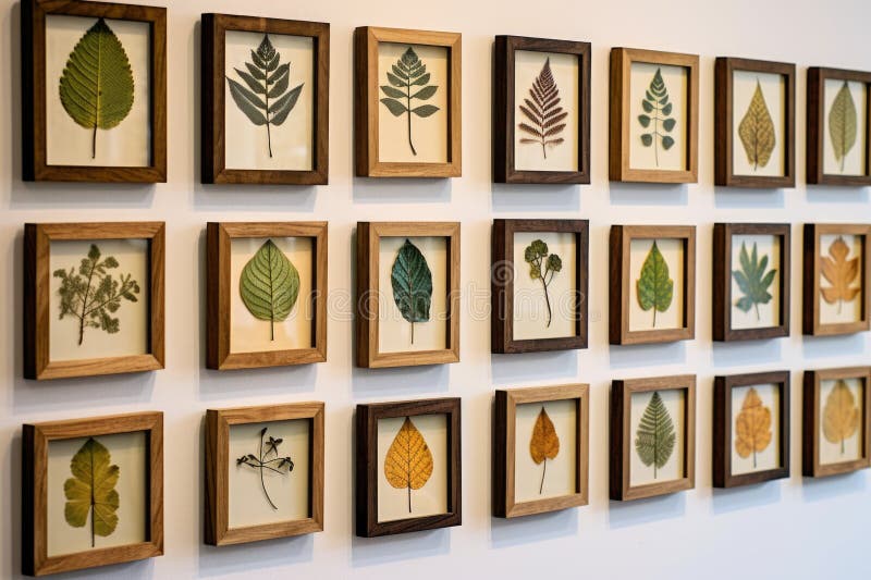 Pressed Leaf Papercrafts Framed for Wall Display Stock Photo - Image of ...