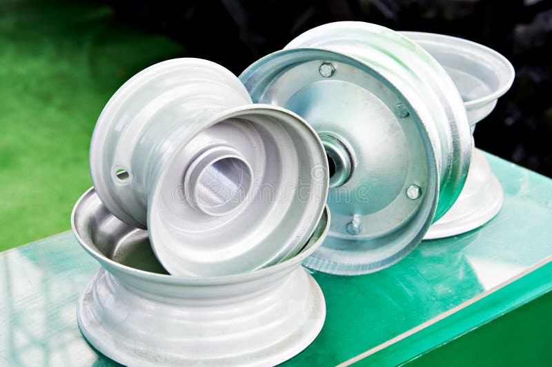 Pressed rims for tractor stock photo. Image of metal - 370799350