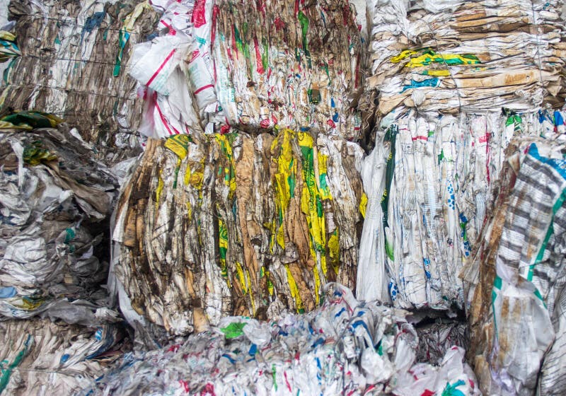 Pressed Rubbish for Further Processing, Sorting and Processing of ...