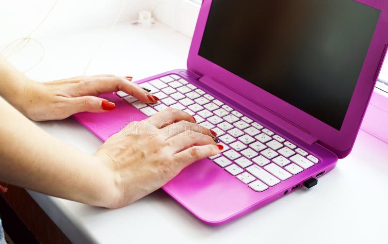 Pressing Buttons on the Keyboard Stock Image - Image of white, work ...