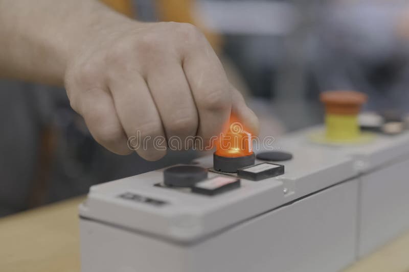 Pressing Buttons on the Machine Control Panel. Production Control ...