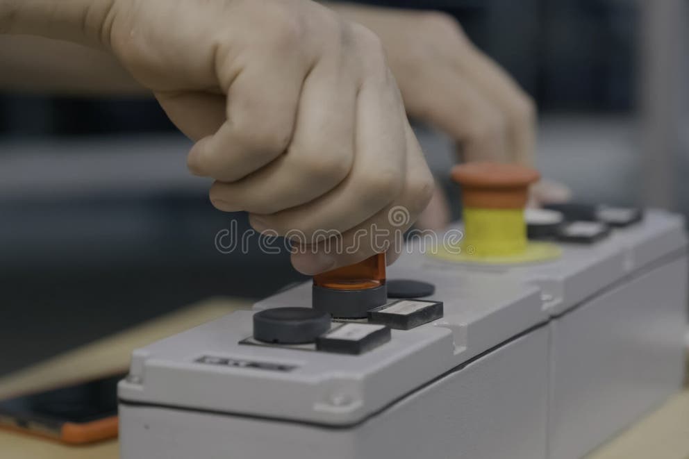 Pressing Buttons on the Machine Control Panel. Production Control ...