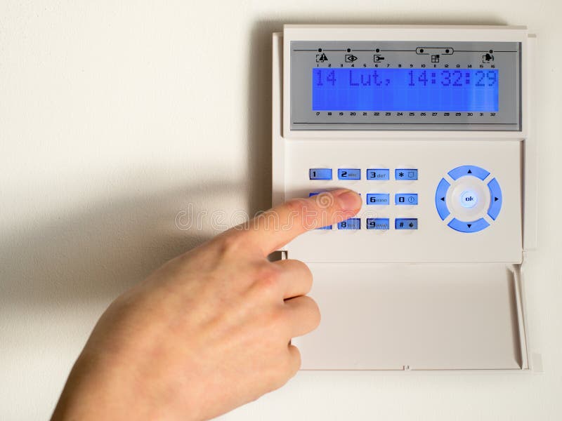 Pressing the Code on a House Alarm Stock Image - Image of home, help ...
