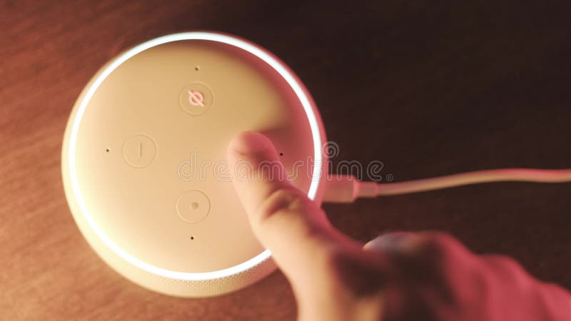 An Amazon Alexa on a White Background Stock Footage - Video of apps ...