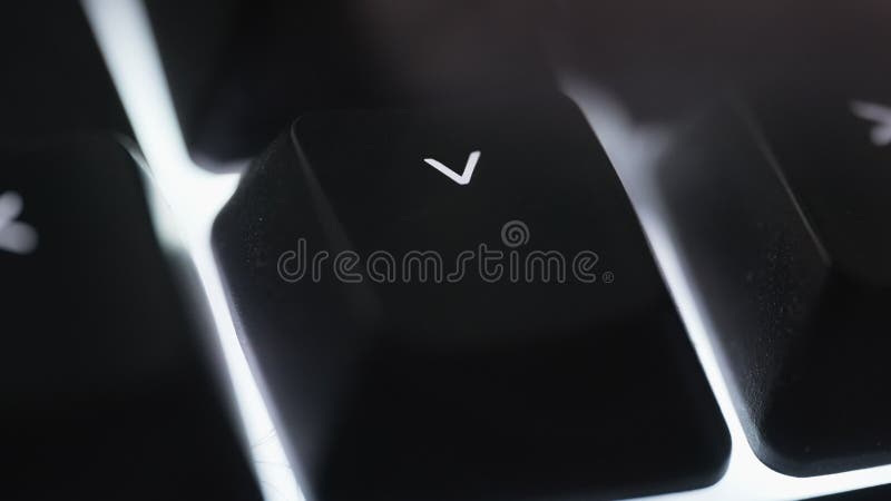 Pressing Up Arrow on the Keyboard with a Finger Several Times Stock ...