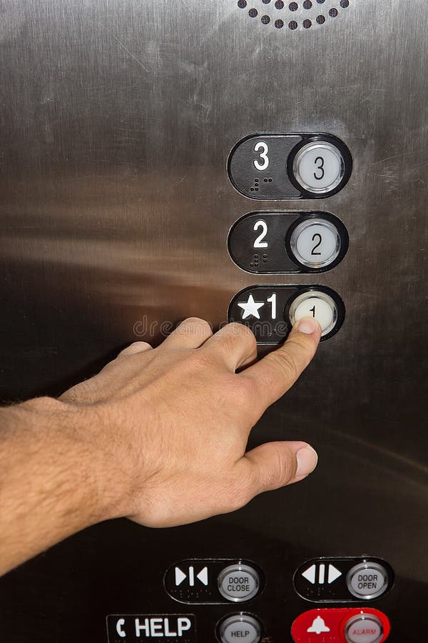 Pressing Elevator Button stock photo. Image of mobility - 25221628