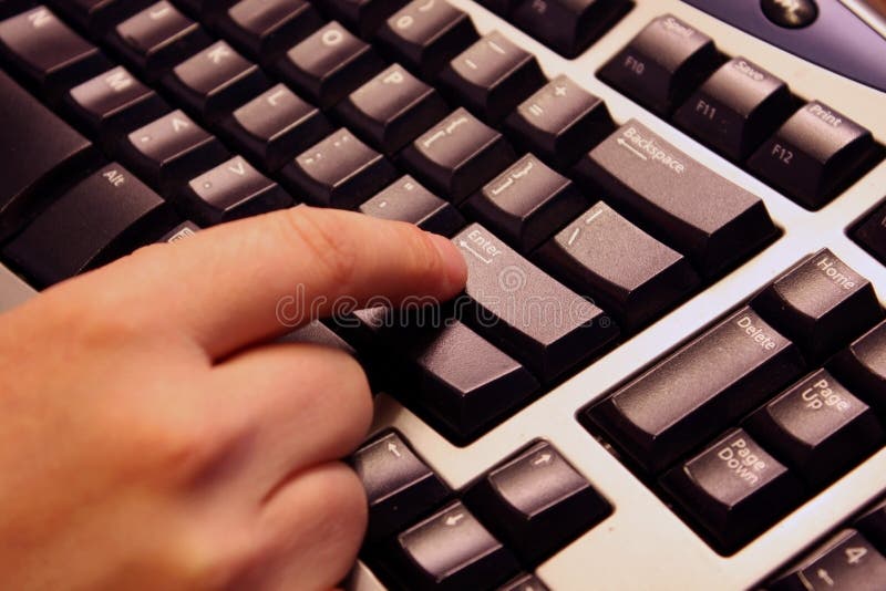 Pressing enter stock photo. Image of computer, business - 5234814