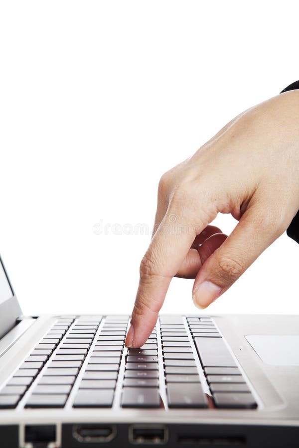 Pressing the enter button stock photo. Image of closeup - 25082708