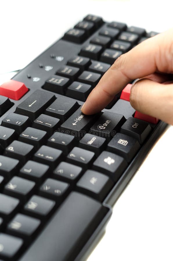 Pressing Enter editorial image. Image of electronic, button - 31342780