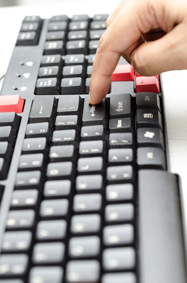 Pressing Enter editorial image. Image of equipment, control - 31342885