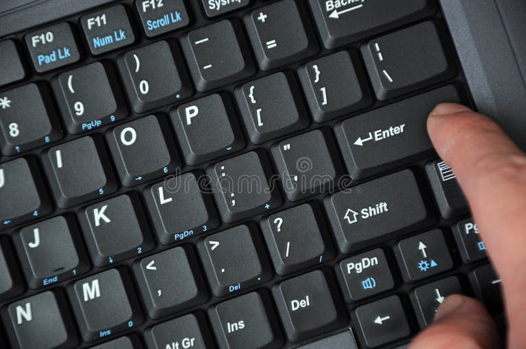 Pressing enter key stock image. Image of computer, communication - 23492713