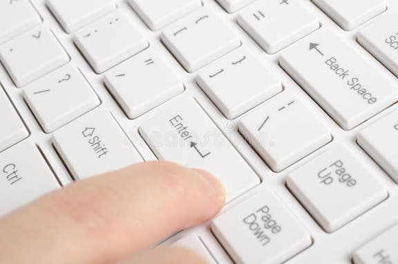 Pressing enter key stock image. Image of enter, communication - 32041509