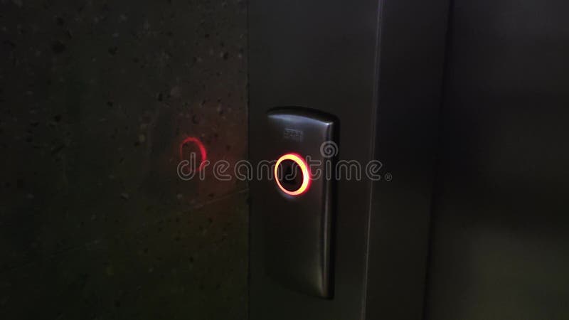 Pressing a Finger on the Call Button of a Modern Elevator, Close-up. Freight Elevator Stock ...