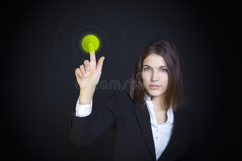 Pressing Green Eco Button Environment Switch Ecology Energy Power Earth ...