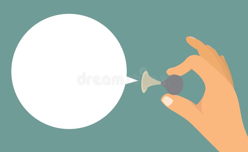 Pressing a Horn with Copyspace Stock Illustration - Illustration of ...
