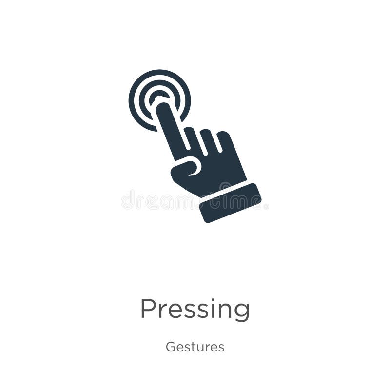 Pressing Icon Vector. Trendy Flat Pressing Icon from Gestures ...