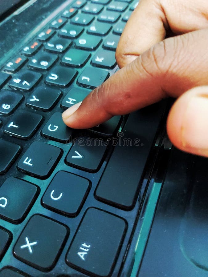 Pressing keyboard letter G stock photo. Image of type - 158460962