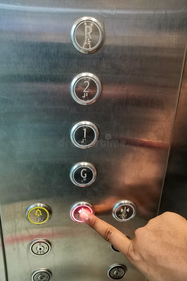 Lift Button Up and Down Arrow. Buttons of Elevator Control Panel Stock ...