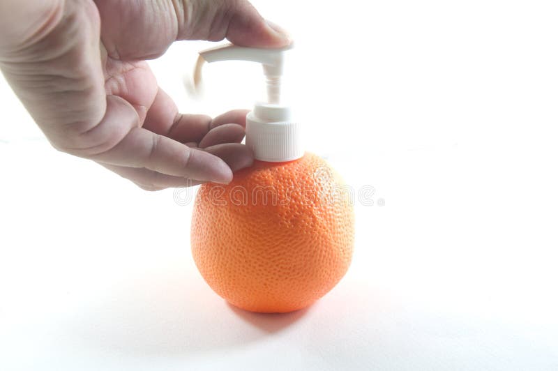 Pressing the liquid soap stock image. Image of care, applying - 25741981