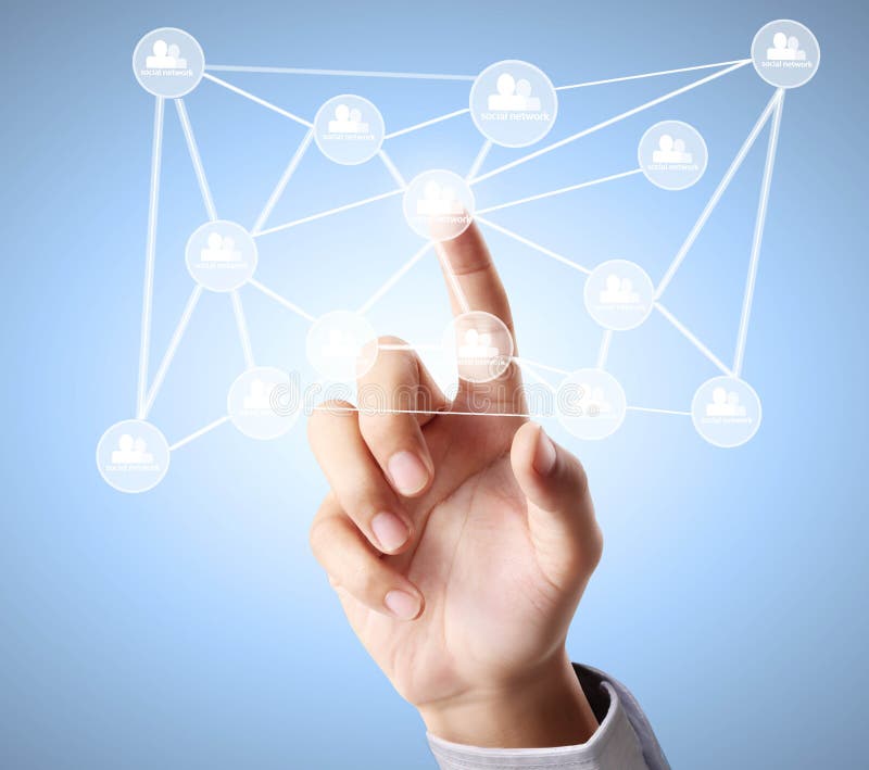 Pressing Modern Social Buttons Stock Illustration - Illustration of ...