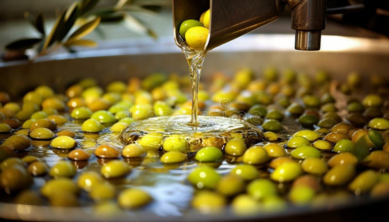 Pressing Olives for the Production of Extra Virgin Olive Oil. AI ...